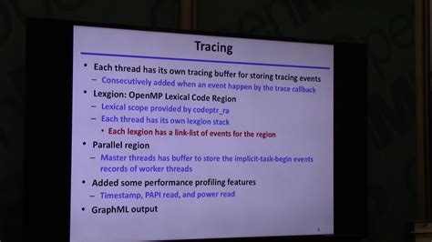 Visualizing Openmp Program Execution Using Ompt Yonghong Yan Usc Youtube