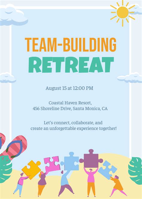Team Bonding Team Building Invitation Templates Free Template