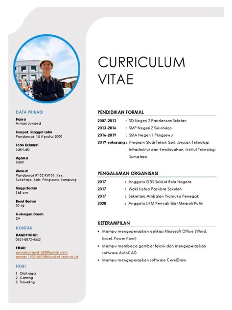 Contoh Cv Untuk Mahasiswa Aktif Contoh Surat Resmi