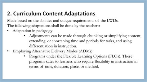 Accommodation And Modification In The K 12 Curriculum Pptx