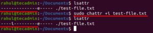 Chattr Command In Linux With Examples TecAdmin