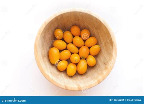 Kumquats Or Cumquats Citrus Japonica Isolated On White Background A