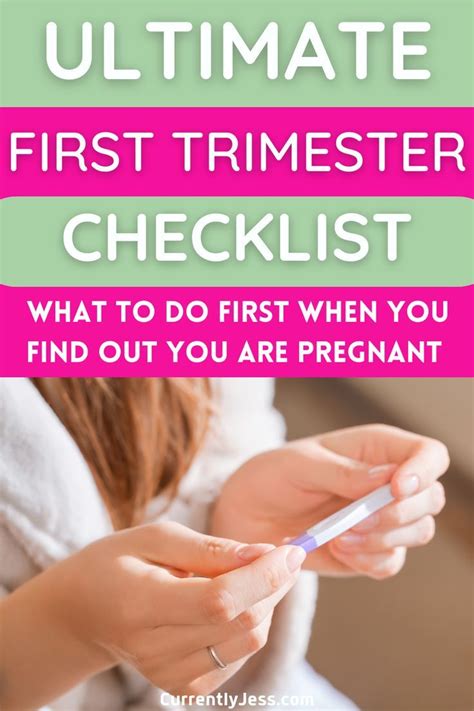 Ultimate First Trimester Pregnancy Checklist Artofit