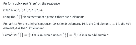 Solved Perform Quick Sort Tree On The Sequence 10 14 6