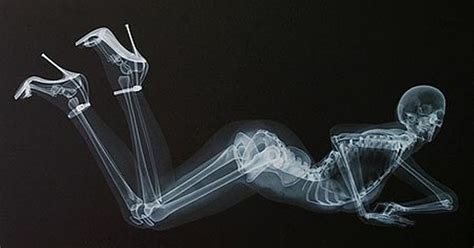 X Rayted Calendar Saucy Pinup Shows High Heeled Skeleton In Series Of