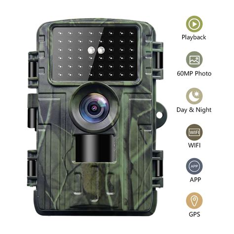 HunterCam PR5000 Wifi 4K 60MP IP66 Waterproof Trail Camera for Hunting ...