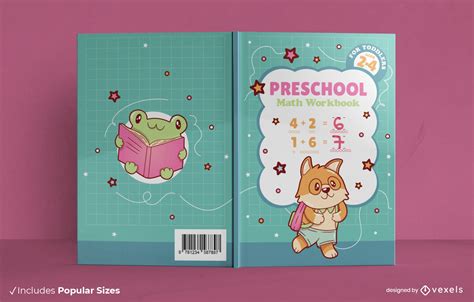 Math With Animals Book Cover Design Vector Download