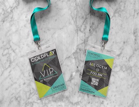 Coldplay Event Pass Design Behance