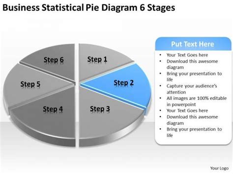 Business Statistical Pie Diagram Stages Plan Consulting PowerPoint Slides