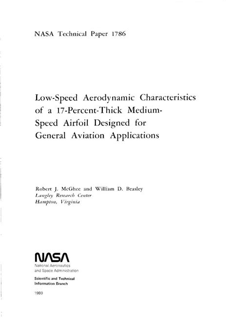 Pdf Low Speed Aerodynamic Characteristics Dokumentips