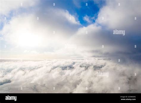 Aerial View Clouds Over Forest Aerial View Of Forest And Clouds