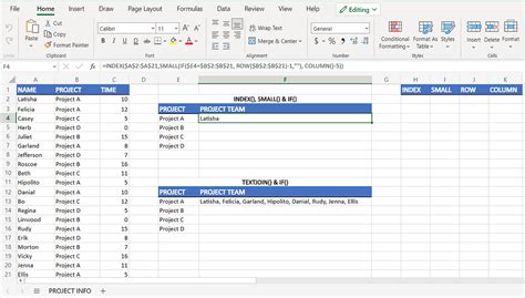 Using Excel Functions To Return Multiple Values