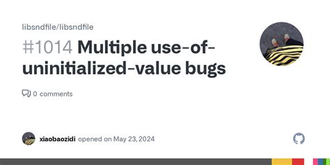 Multiple Use Of Uninitialized Value Bugs · Issue 1014 · Libsndfilelibsndfile · Github
