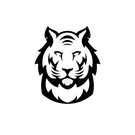 호랑이 간단한 마스코트 로고 디자인 무료 벡터