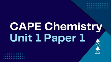 Cape Chemistry Unit 1 Paper 1 2019 Youtube