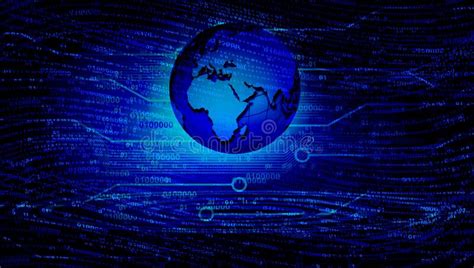 Binary Code Global Background With Global Marketing Digital Abstract Technology Background