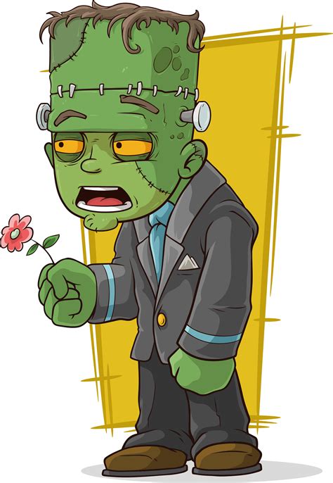 Doraemon Zombie Sterben Levande Tecknad Beeldverhaal Blomman Grönt