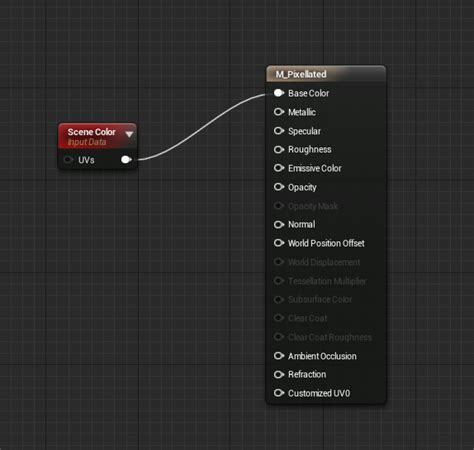 When Using Scenecolor Node In Surface Material Why Does Uv Input Cause
