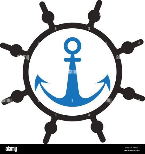 Anchor Logo Vector Illustration Template Design Stock Vector Image