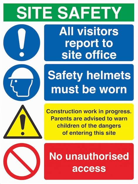 Premium Vector Site Safety Warning Sign Boards Iso 7010 05
