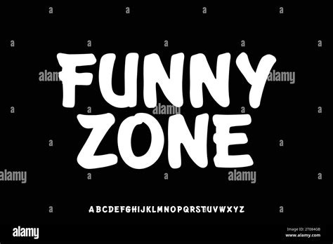 bold playful and fun decorative handwriting alphabet font vector retro