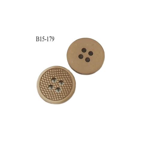 Bouton mm pvc très haut de gamme couleur beige marbré trous diamètre mm mercerie extra