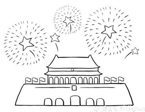 天安前的灯简笔画 简笔画图片大全 普车都