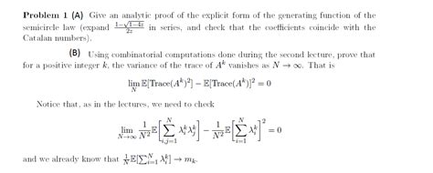 Solved Problem 1 A Give An Analytic Proof Of The Explicit