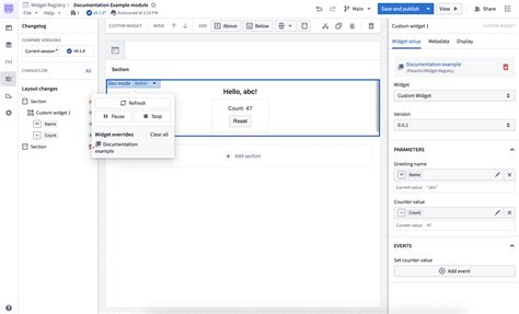 Custom Widgets • Develop A Widget Set • Palantir