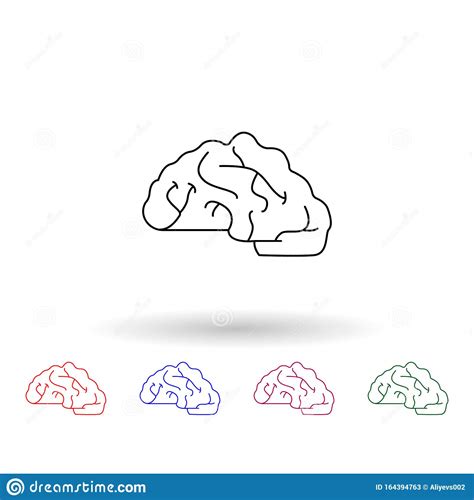Brain Multi Color Icon Simple Thin Line Outline Vector Of Idea Icons For Ui And Ux Website Or