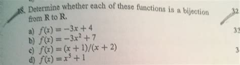 Solved Ine Whether Each Of These Functions Is A Bijection S