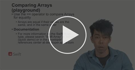 Comparing Arrays Introduction To Swift Coursera