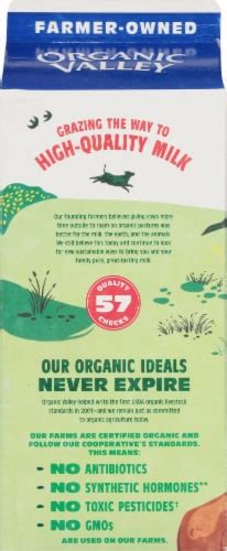 Organic Valley Reduced Fat Milk Half Gallon Gal Kroger