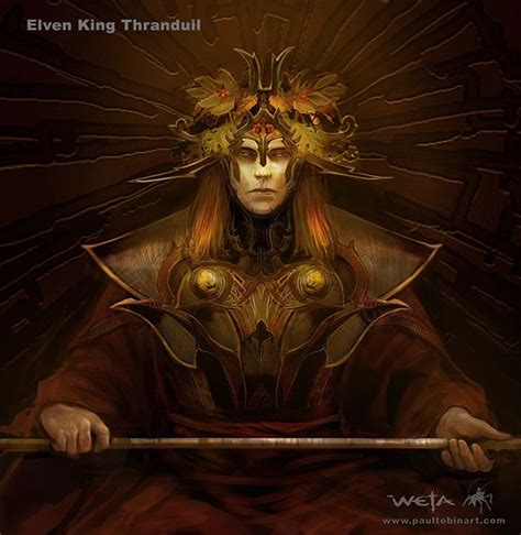 Thranduil Very Early Concept Paul Tobin Thranduil Elfe Noir Elfe
