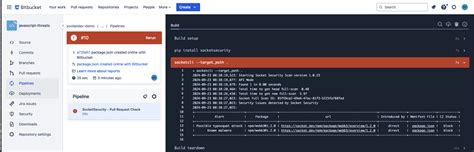 socket for bitbucket pipeline
