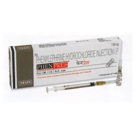 Phenpres Phenylephrine Hydrochloride Injection At Rs 321 Pack In Nagpur