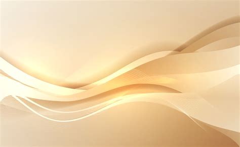 Abstract Soft Gold Shapes And Lines Background Vector Image