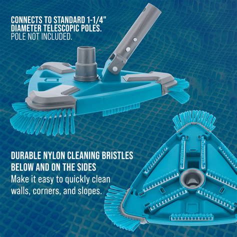 Us Pool Supply Deluxe Weighted Triangular Pool Vacuum Head With Side