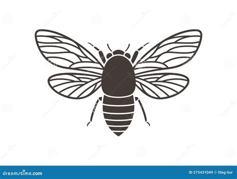 Cicada Logo Isolated Cicada On White Background Vector Illustration