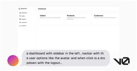 A Dashboard With Sidebar In The Left Navbar With The User Options Like The Avatar And When