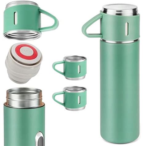 TERMOS KUBEK TERMICZNY Z FILIŻANKAMI 500ML DUŻY DO ZIMNYCH CIEPŁCH