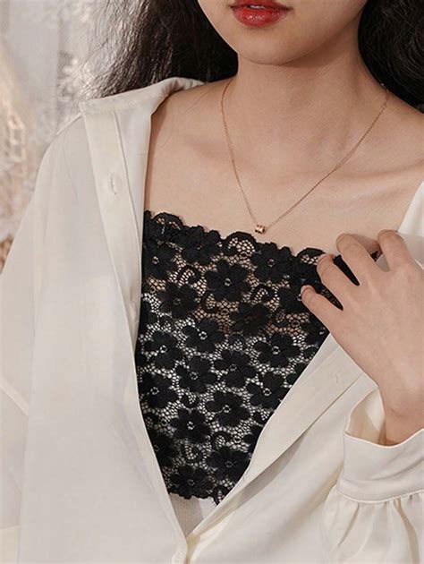 3pcsset Women Seamless Anti Flashing Lace Camisole Tops Invisible