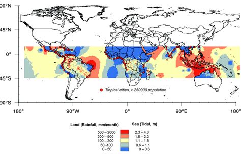 rainfall tidal and tropical cities location rainfall and tidal are