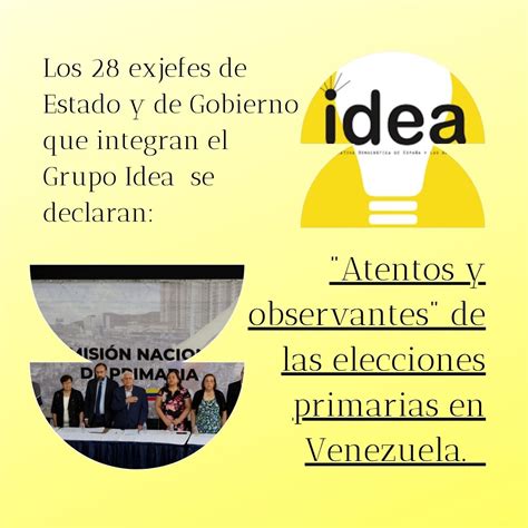 Posición Sobre Las Elecciones Primarias En Venezuela Presidente