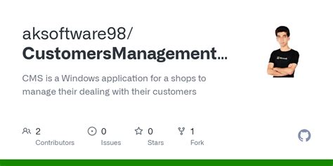 GitHub Aksoftware CustomersManagementSystem CMS Is A Windows Application For A Shops To