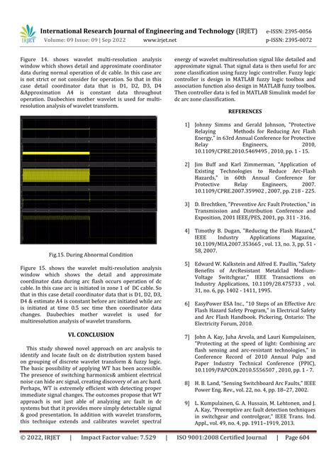 Arc Fault And Flash Signal Analysis And Detection In Dc Distribution Systems Using Wavelet