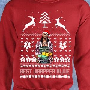 Lil Wayne Best Wrapper Alive Ugly Christmas Sweater Weezy F Baby Tunechi Dwayne Carter Xmas Gift