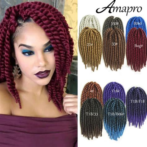 Amapro Hair Havana Mambo Twist Braid Synthetic Hair Crochet Braiding Locs Box Braids 2x Havana
