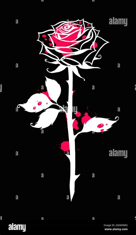 Bloody Black Rose Wallpaper