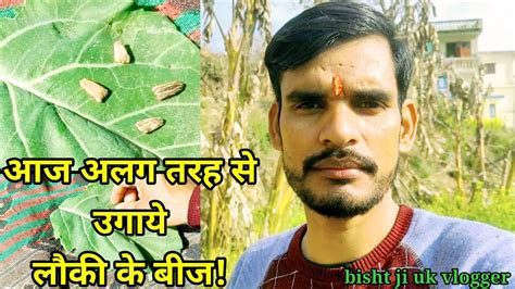 आज अलग तरह से उगाये लौकी के बीज Bishtjiukvlogger Dailyvlog